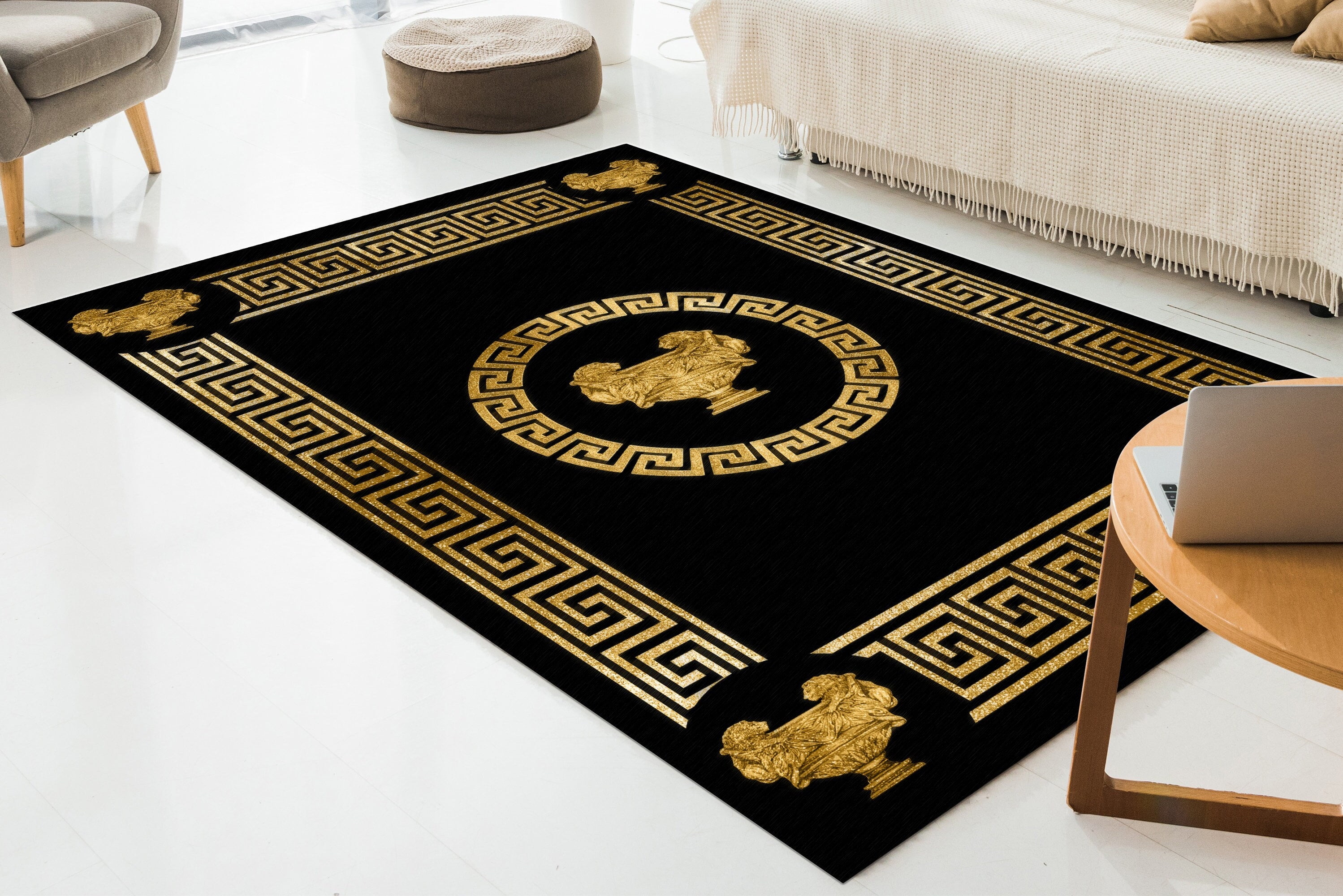 Gold Rug, Step Rugs, Greek Pattern Rugs, Modern Rugs, Living Room Rug ...