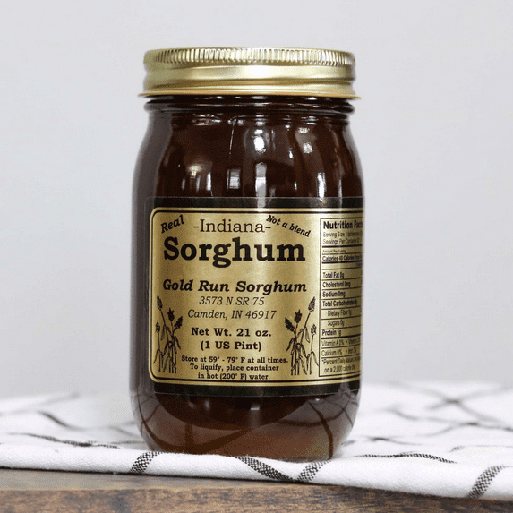 Gold Run Pure Indiana Sorghum Syrup, 100% Natural Sweetener, 21 oz ...