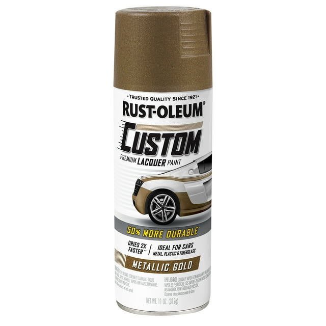Gold, Rust-Oleum Automotive Metallic Spray Paint-323352, 11 oz ...