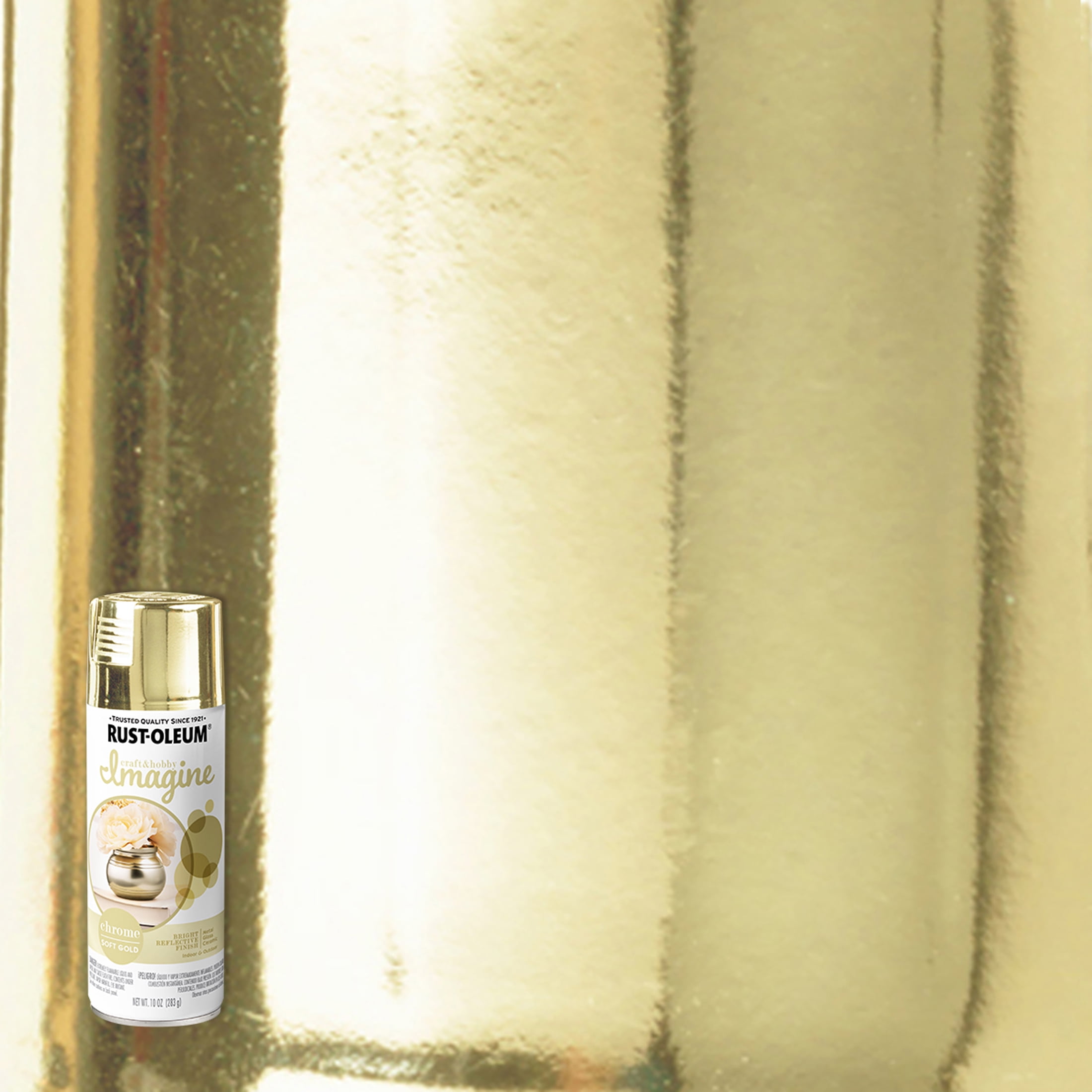 4 Pack, Gold, Rust-Oleum Craft & Hobby Chrome Imagine Chrome Spray ...