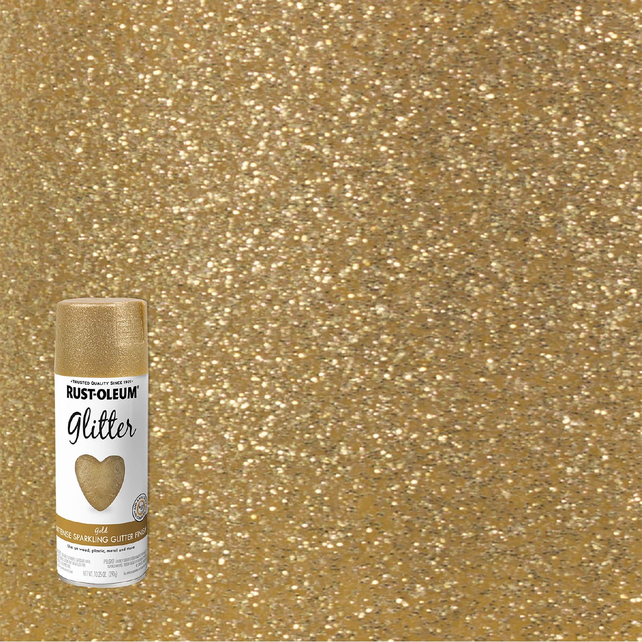 Rust-Oleum Glitter Spray Paint Gold 10.25 oz Sparkling Finish for ...