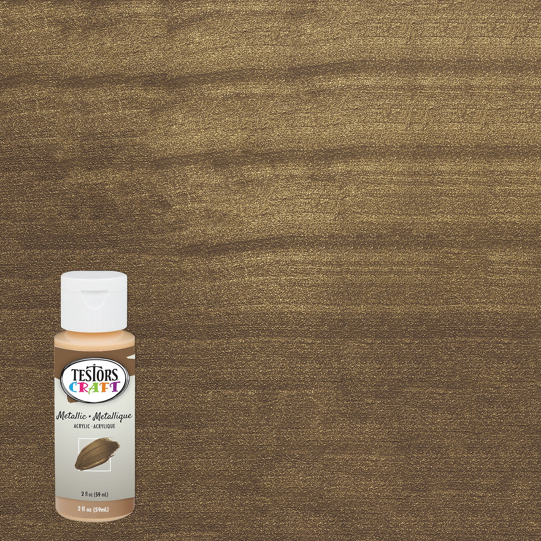 6 Pack, Gold, Rust-Oleum Testors Craft Metallic Acrylic Paint- 292496A ...