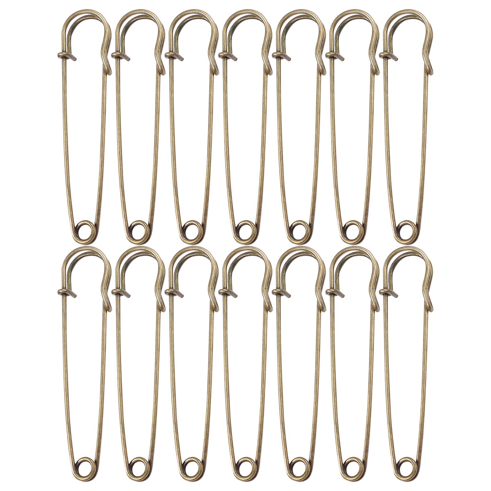 Gold Safety Pins Large,3" Large Safety Pins Pack of 15Pcs Heavy Duty ...