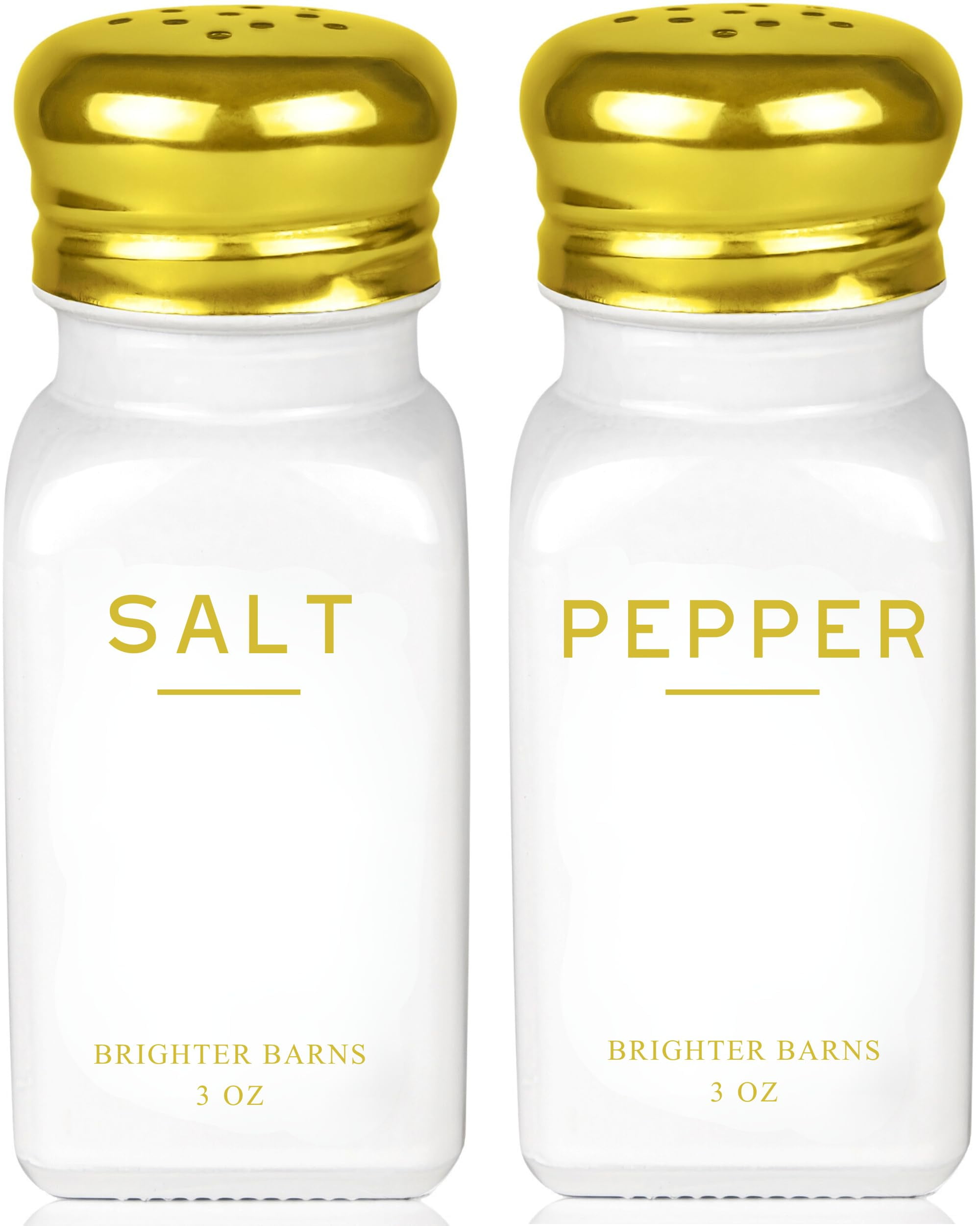 Gold Salt and Pepper Shakers Set by Brighter Barns - Modern Kitchen ...