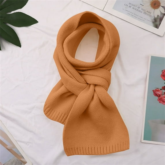 Gold Scarfs Scarf Warm Solid Color Scarf for Women Autumn and Winter ...