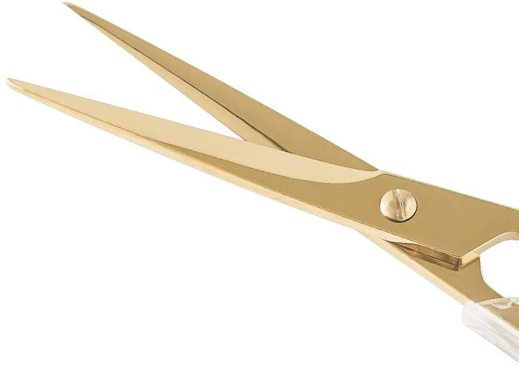 Stylish Gold Scissors, Stainless Steel Blade, Clear Acrylic Handle ...