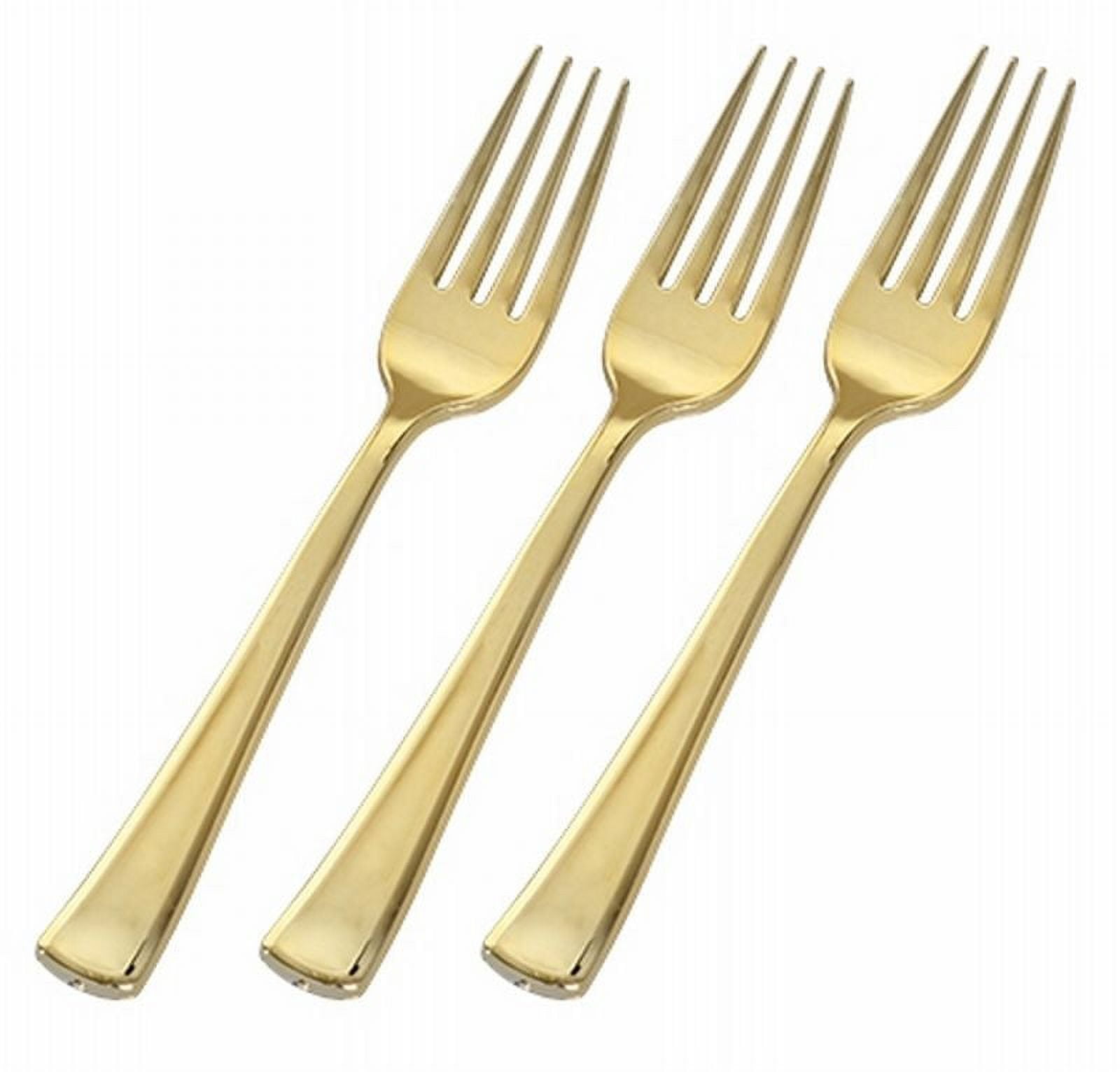 Gold Secrets Plastic Forks 25 Per Pack - Walmart.com