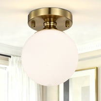 Free Shipping! Globe Electric 1-Light Matte Black Flush Mount Ceiling ...