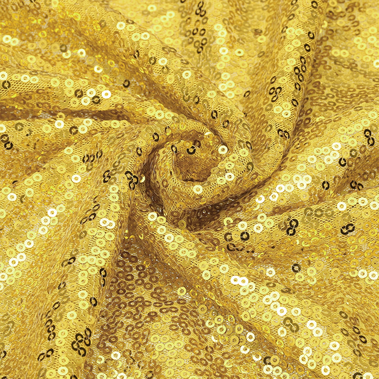 Gold Sequin Fabric, by The Yard, 1 Yard Length 4.3ft Wide Sequin Velvet ...