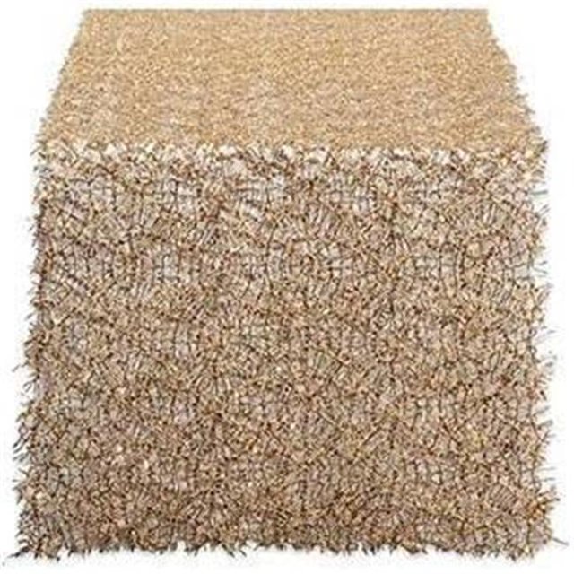 Gold Sequin Mesh Table Runner Roll 16IN x 10FT - Walmart Business Supplies