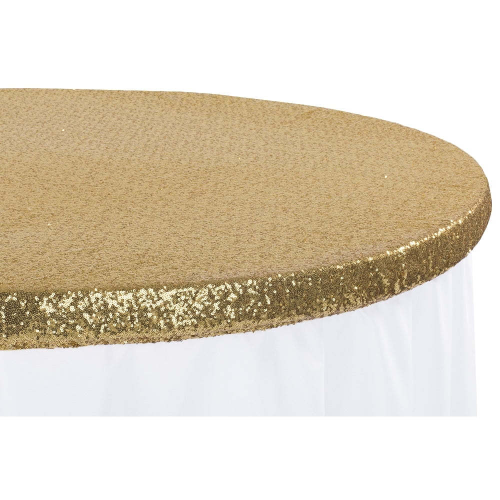Gold Sequin Table Topper Glitz Table Cap 48" Round for Wedding, Party ...