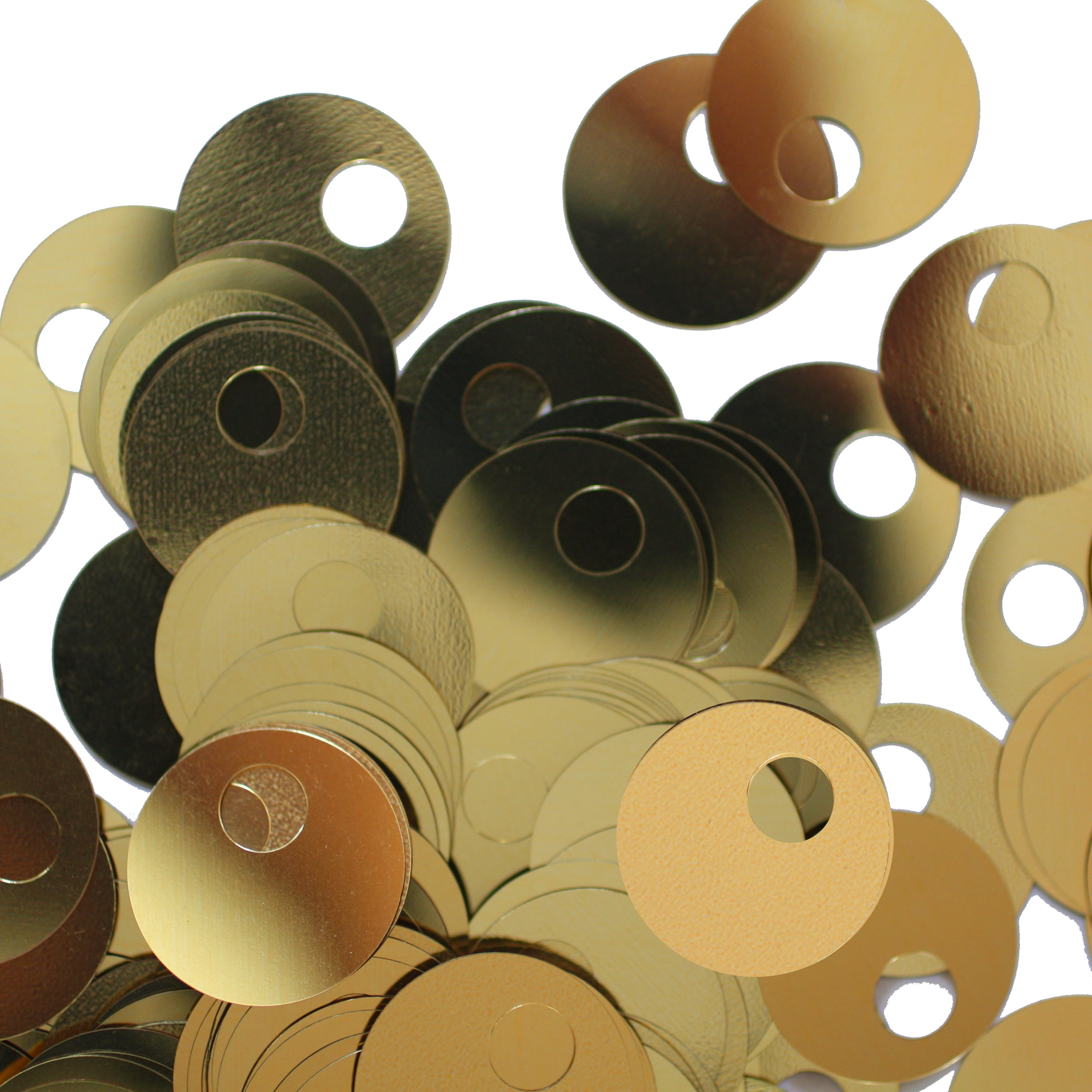 Gold Sequins 20mm Large Hole Shiny Metallic Made in USA - Walmart.com