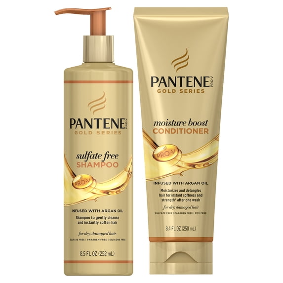 Pantene Pro-V Gold Series Shampoo and Conditioner Set, Conditions Dry ...