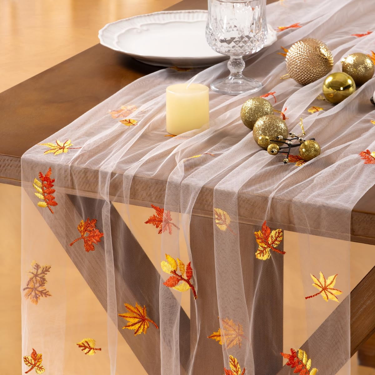 Gold Sheer Table Runner Metallic Foil Sequin Tulle Gauze Chiffon Party ...