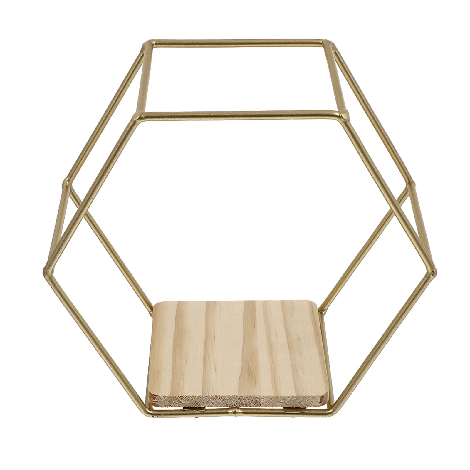 Gold Shelves Hexagonal Rack Wall-mounted Storage Space-saving - Walmart.com