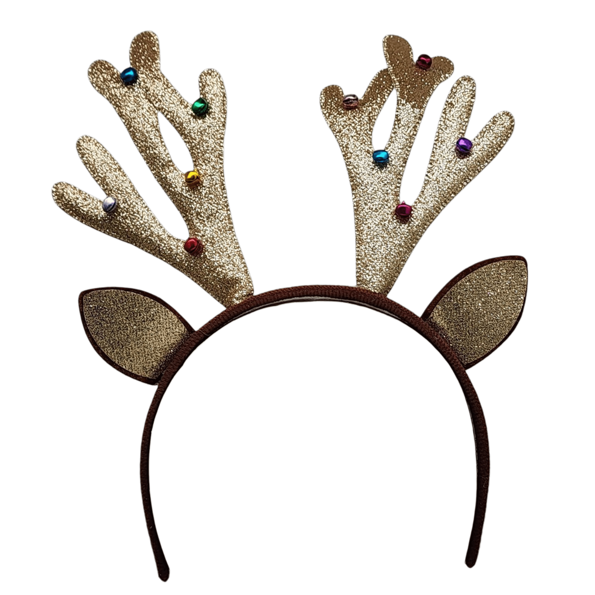 Gold Shimmer Antler Headband Bopper - Walmart.com