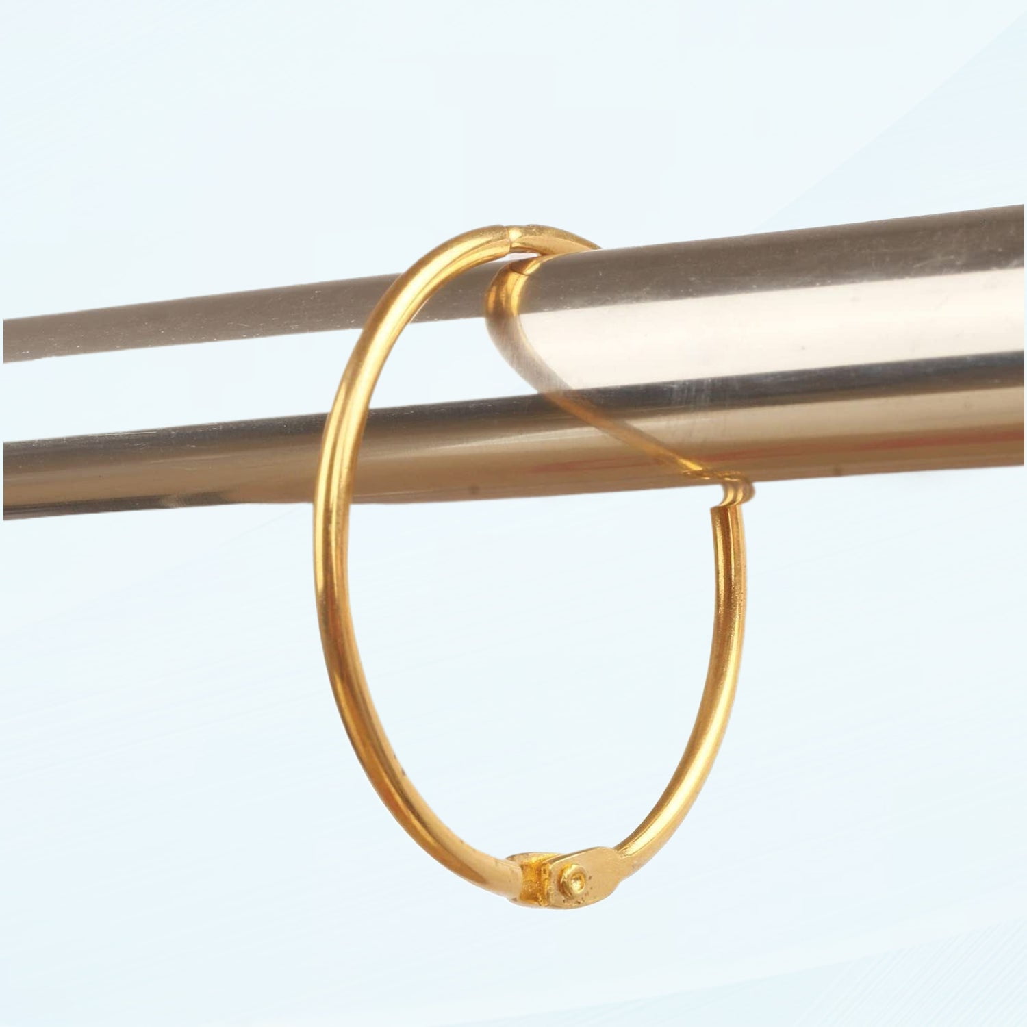 Gold Shower Curtain Rings Circular Metal Shower Curtain Rings Snap ...