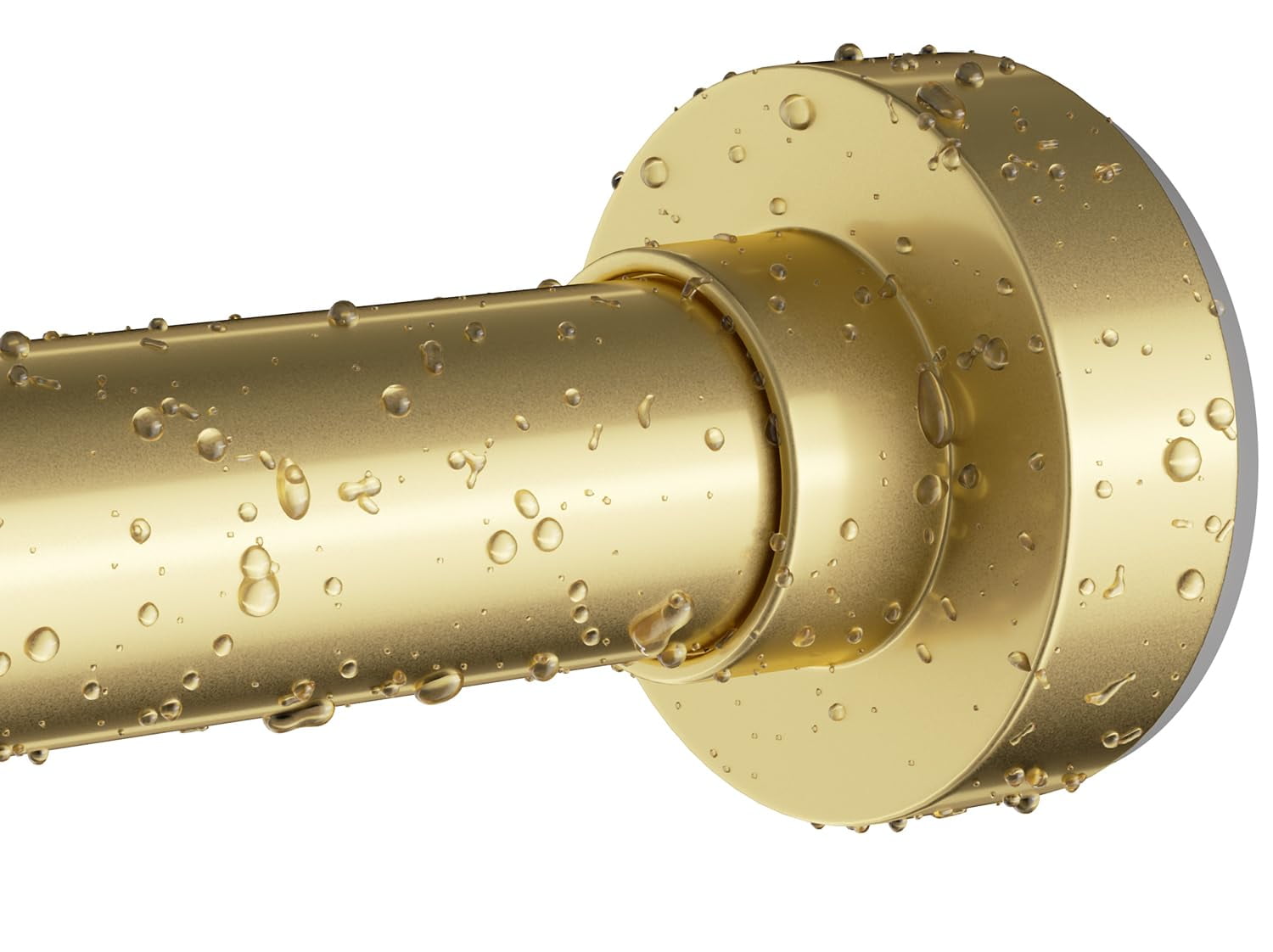 Gold Shower Curtain Rod Adjustable 34-66 Inches Spring Tension No ...