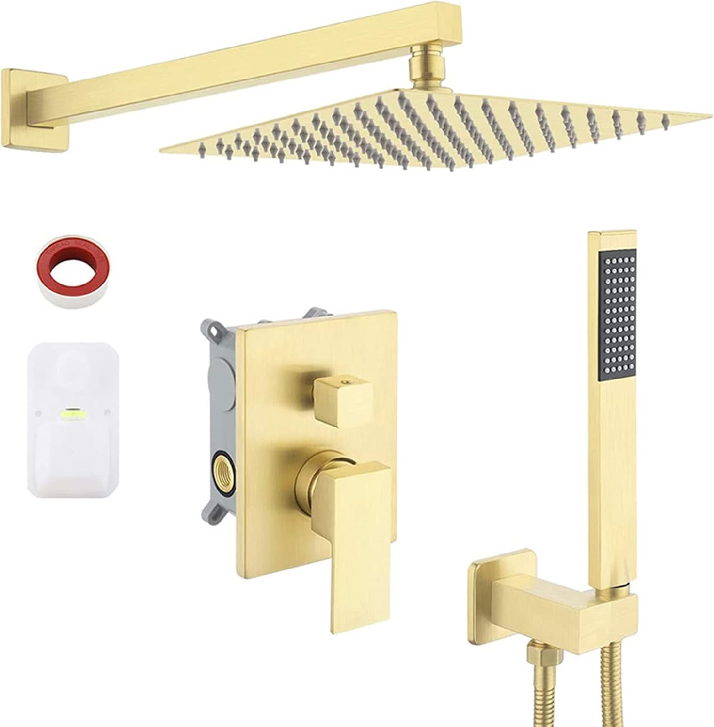Gold Shower System Set Offset,Pressure Balance,Bathroom Shower Faucet ...