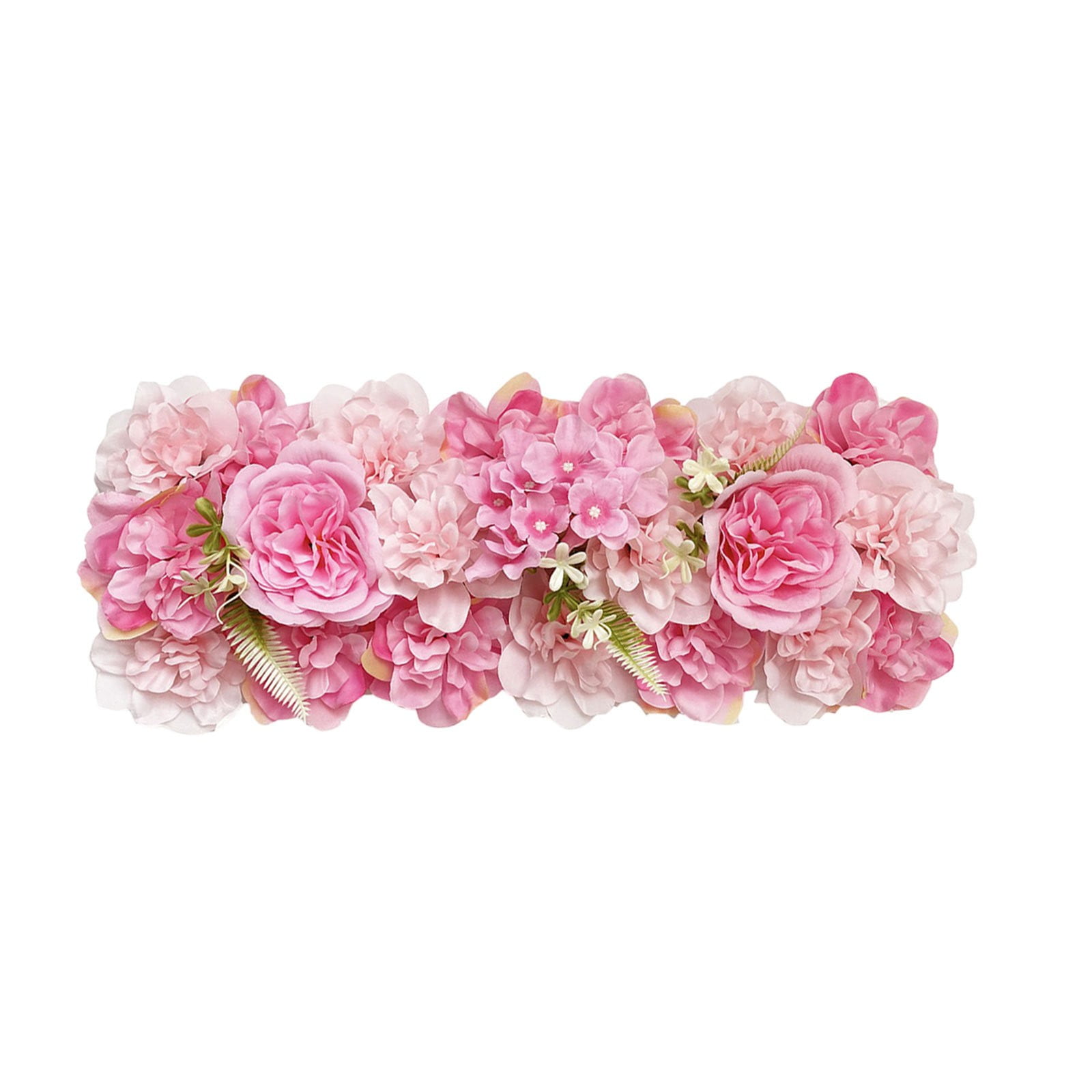 Gold Silk Rose Flower Wall Panel, 3D Artificial Flower Mat for Wedding ...
