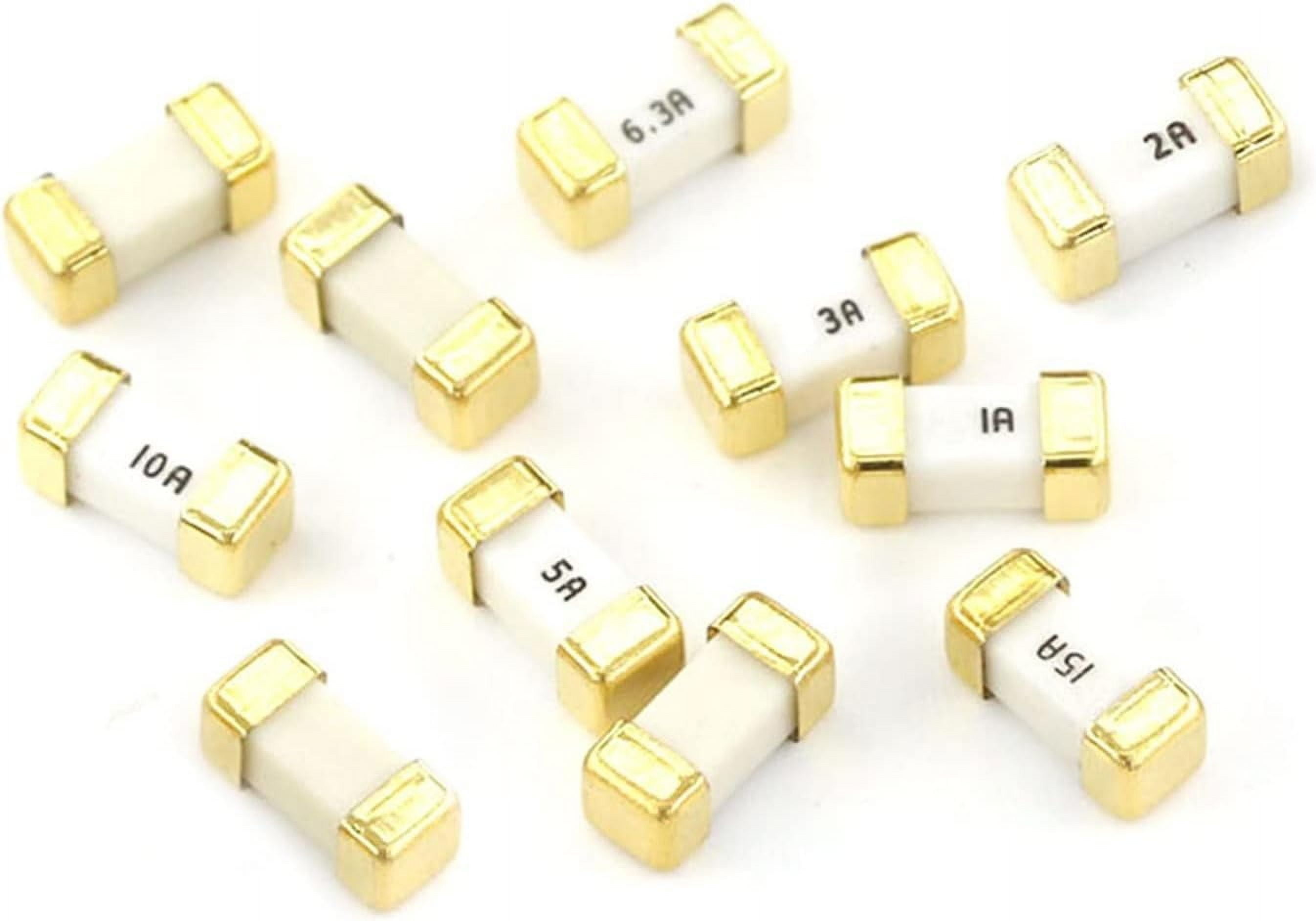 Gold Silver 1808 125V 250V AC 0451 SMD Fast Blow Fuse 0.5A 500mA 1A 2A ...