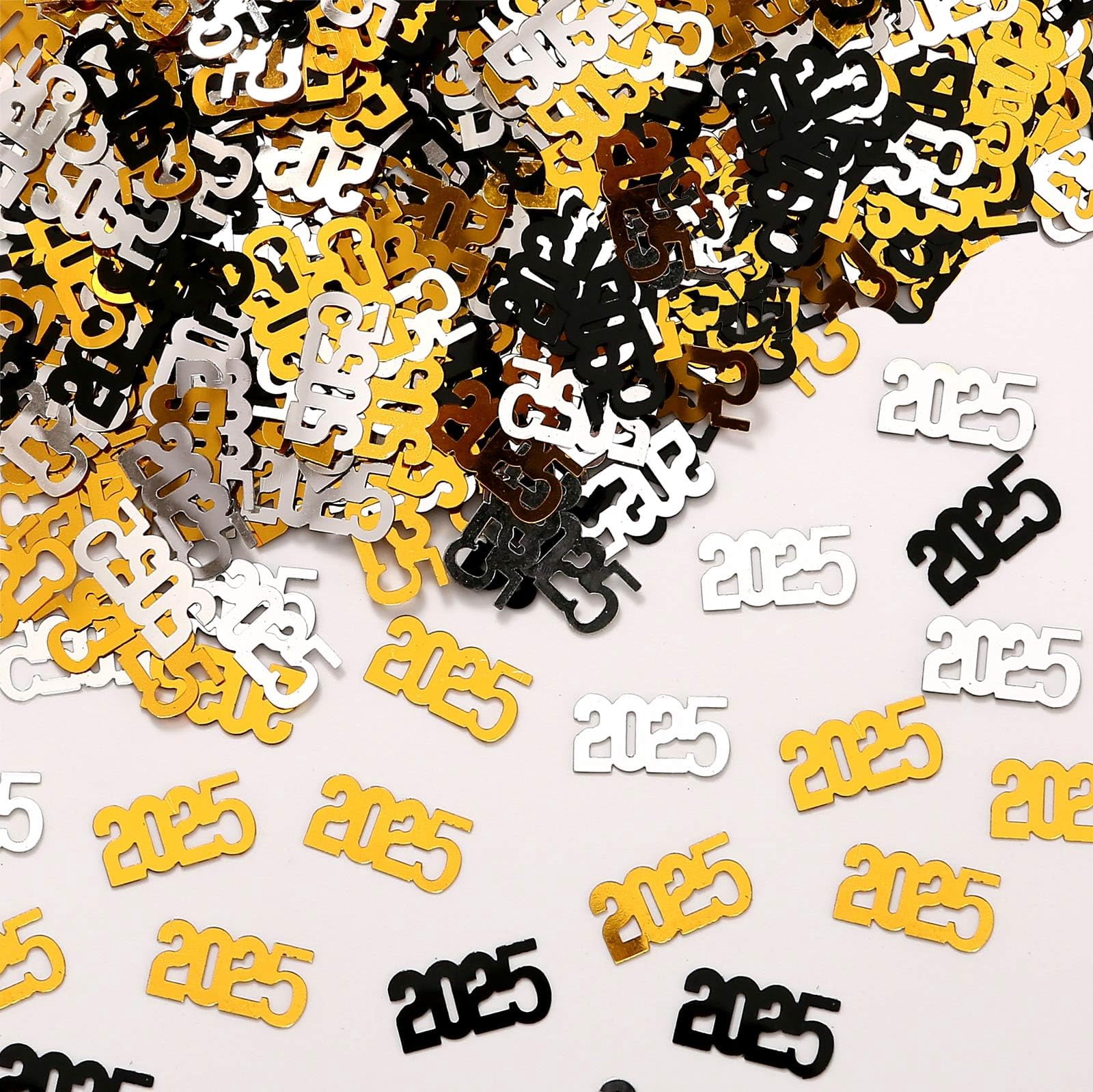 Gold Silver and Black STF9 Graduation Confetti 2025, 60g Class of 2025 ...