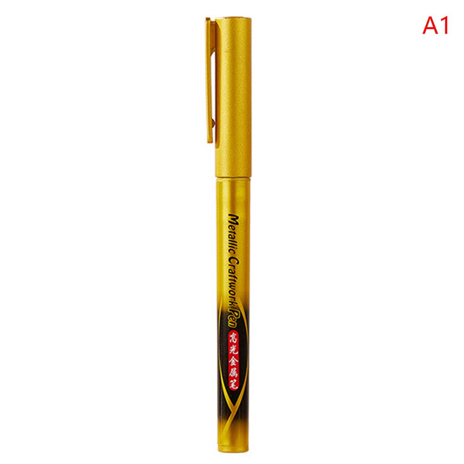 Gold Silver Colour Craft Pen Waterproof Paint Pen Sign Mark Metal Pen ...