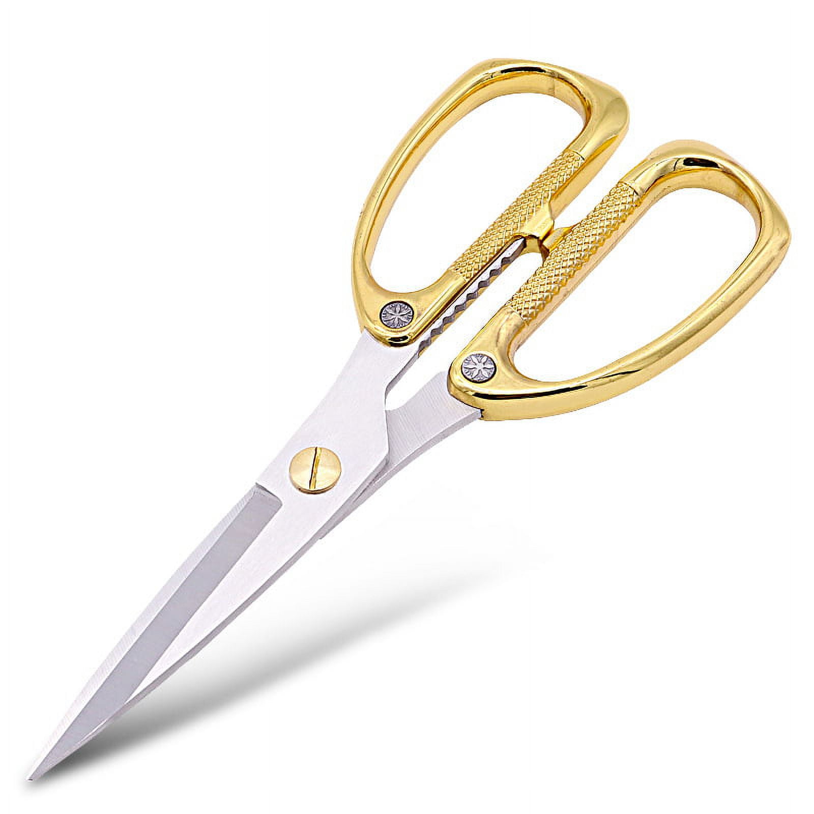 Gold/Silver Fabric Scissors Professional 7.5-inch Scissors for Sewing ...