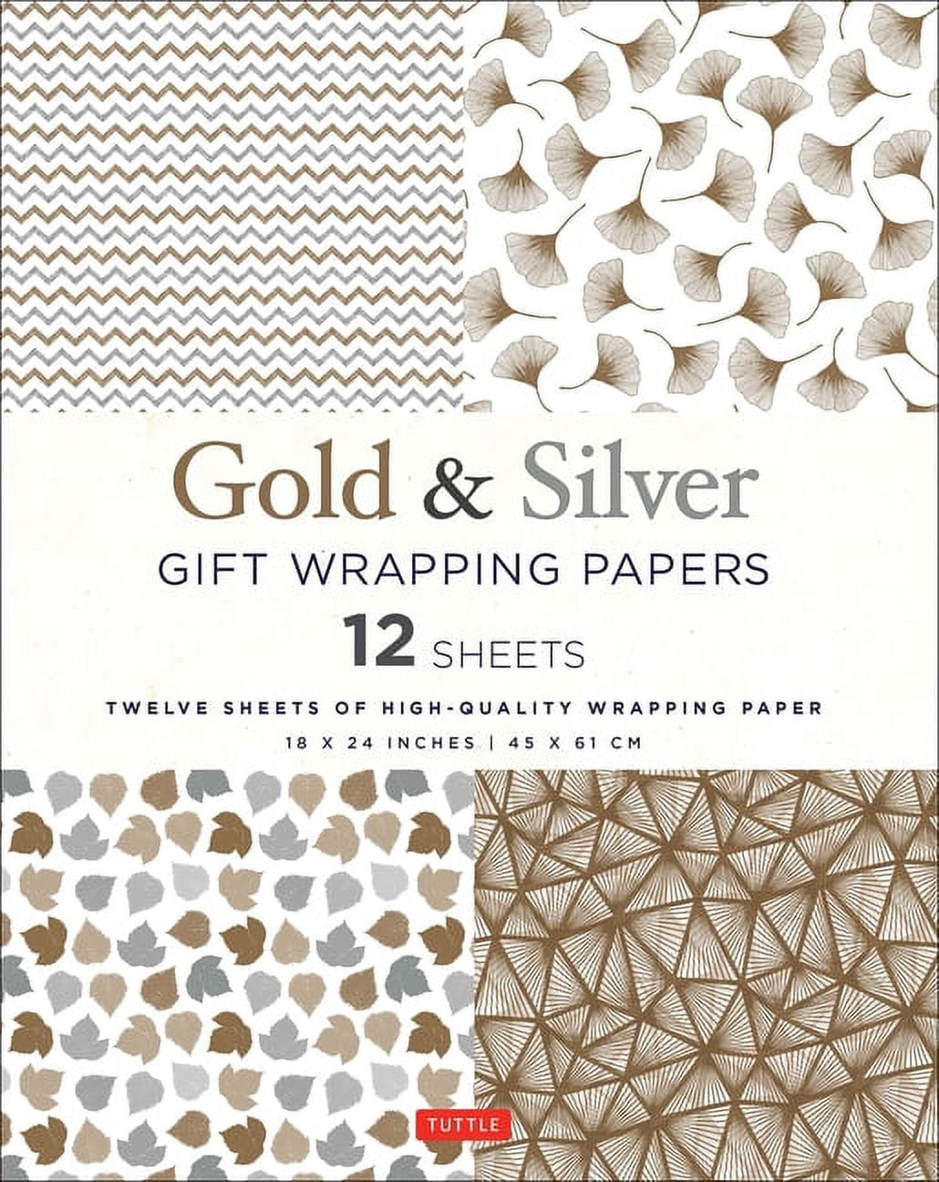 Gold & Silver Gift Wrapping Papers - 12 Sheets: 18 X 24 Inch (45 X 61 ...