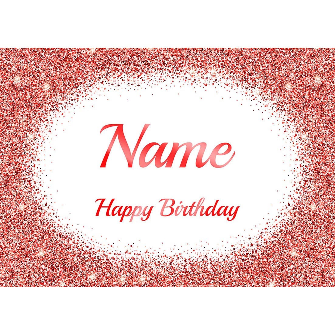 Gold Silver Glitter Birthday Banner Customize Background Custom Name Photo Booth Background ...