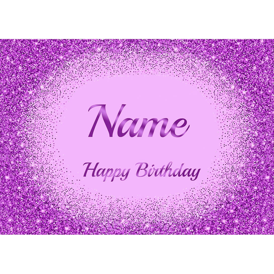 Gold Silver Glitter Birthday Banner Customize Background Custom Name ...