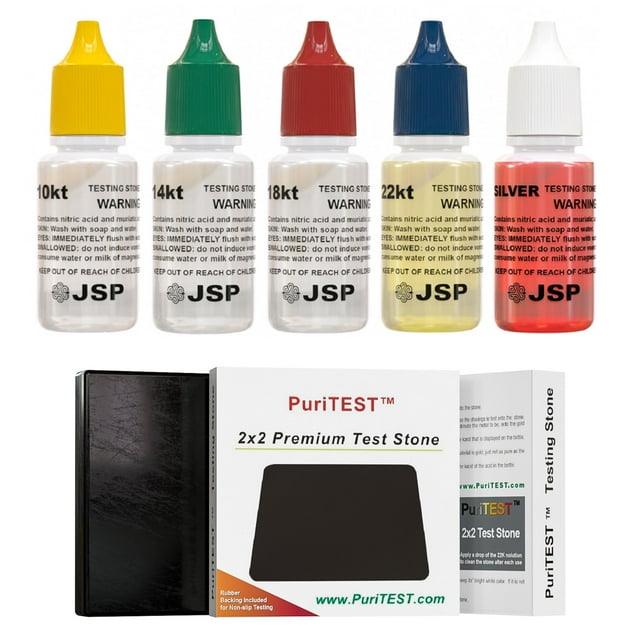 Gold Silver Jewelry Test Kit 10K 14K 18K 24K Precious Metals Scrap Bar ...