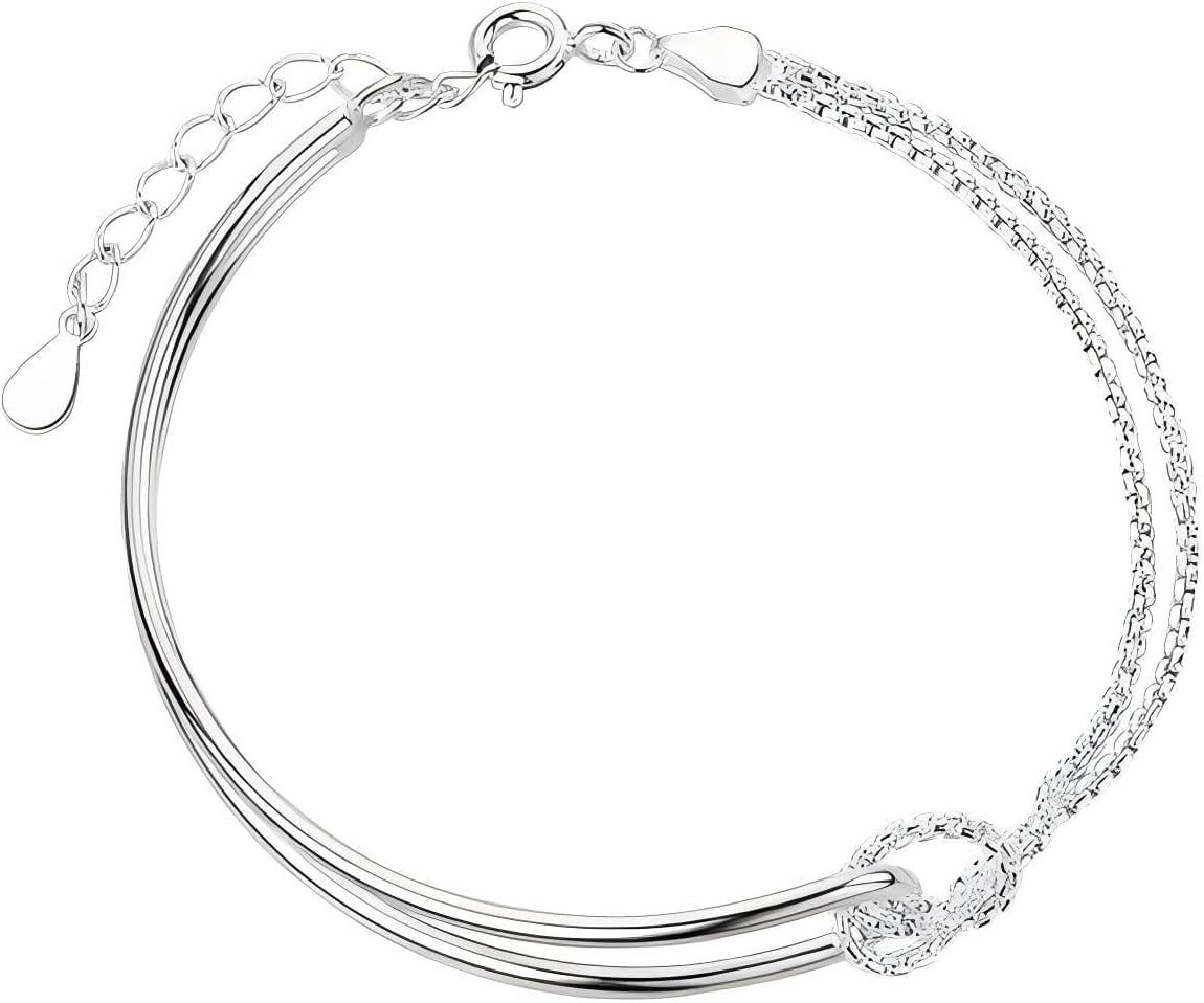 Gold Silver Knot Bracelets for Women Love Matching Infinity Bracelets ...