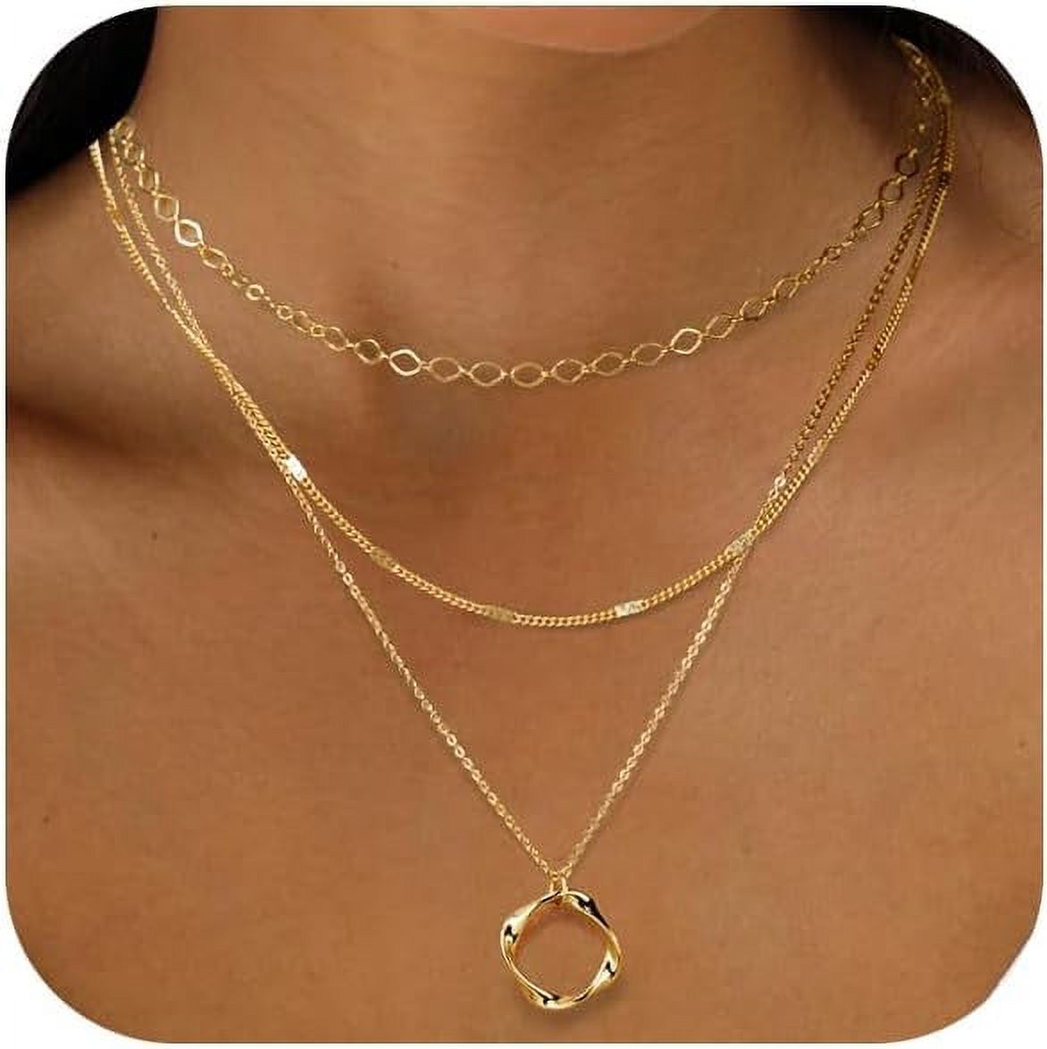 Gold Silver Layered Necklaces For Women Trendy, Dainty 925 Sterling Silver Chain Necklace Stack ...