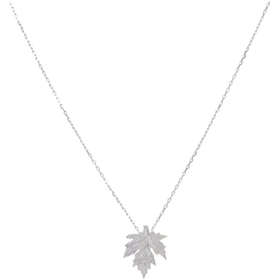 Gold Silver Maple Leaf Autumn Leaf Pendant Necklace[c441] - Walmart.com