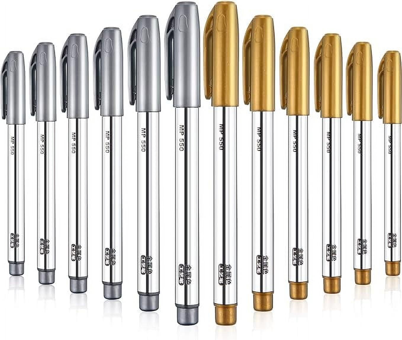Gold and Silver Metallic Marker Pens, Metallic Permanent Markers ...