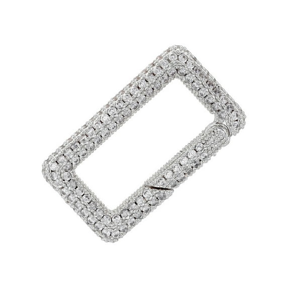 Gold/Silver Plated Brass Full Rhinestones Clasp Hook Geometric Metal ...