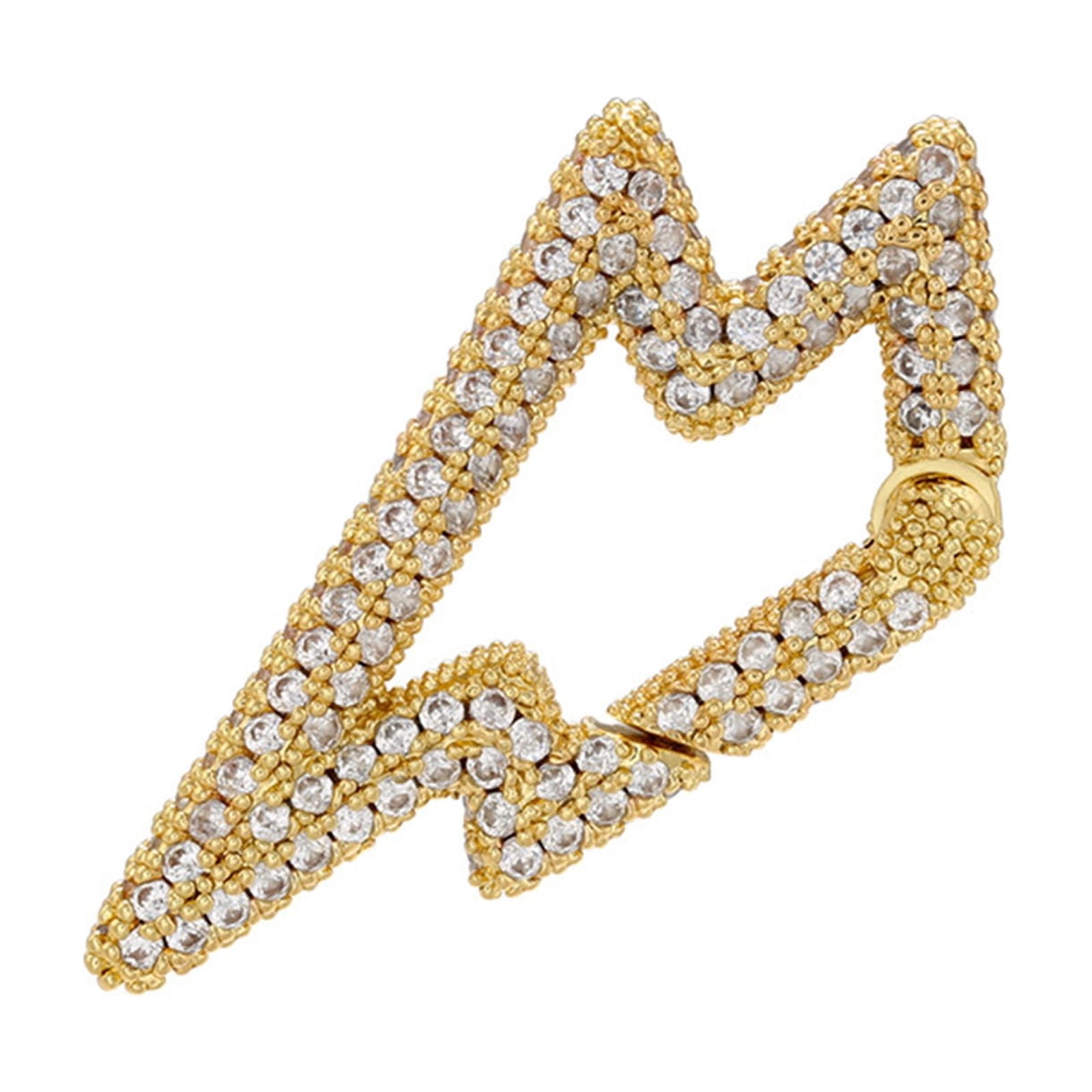 Gold/Silver Plated Brass Geometric Clasp Hook with Rhinestones for ...