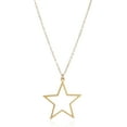 Gold Silver Star Necklace Simple Hollow Star Pendant Necklace Metal ...