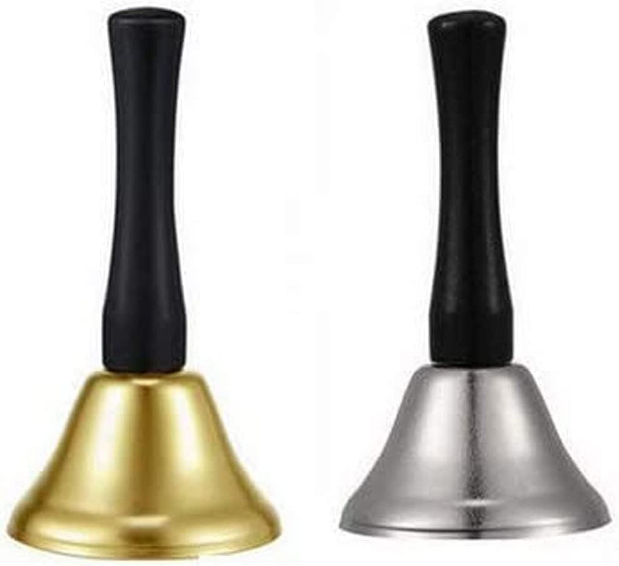 Gold & Silver Steel Call Bells 2 Packs, Hand Bell, Desk Bell Service ...