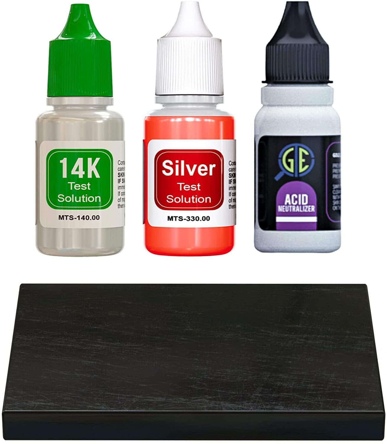 Gold/Silver Test Acid Tester Kit 10k 14k .999 .925 Sterling Silver ...