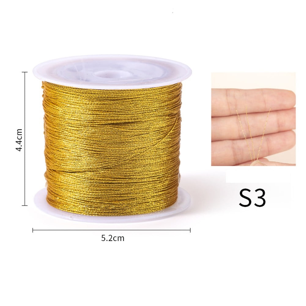 Gold/Silver Thread Lace Rope Bracelet Necklace Braided Rope Suitable ...