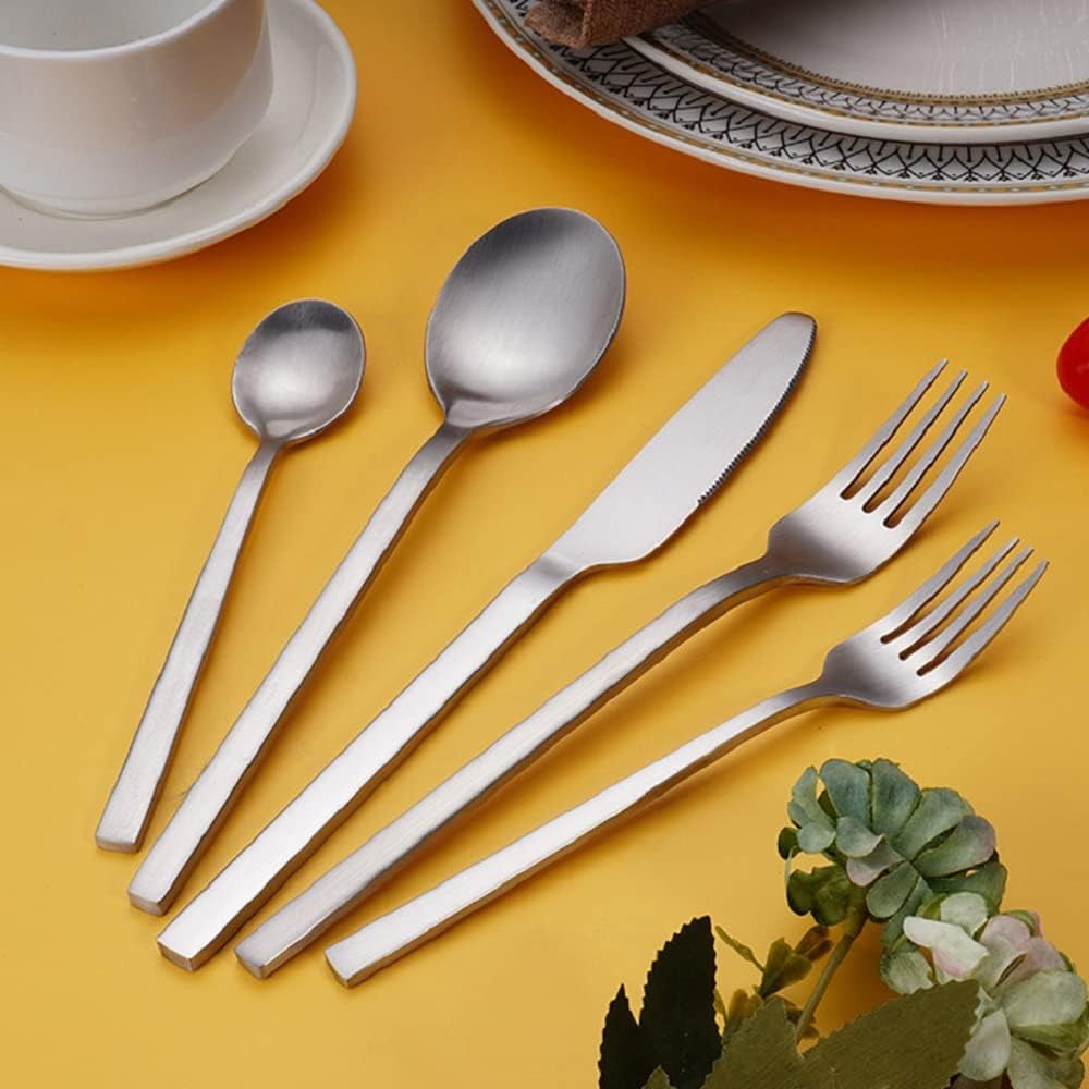 Gold Silverware Set for 10 Durable Stainless Steel Flatware Set 50 ...