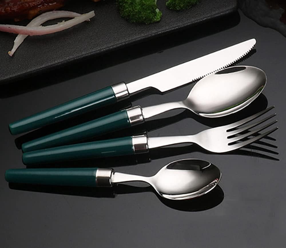 Gold Silverware Set,18/10 Stainless Steel Flatware Set With Ceramic ...