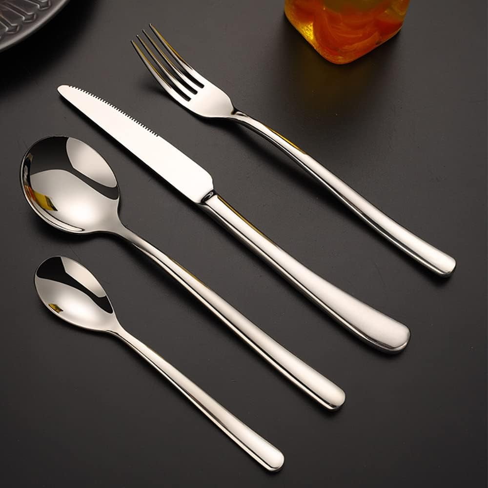 Gold Silverware Set 40 Piece Cutlery Set for 10 Premium Stainless Steel ...