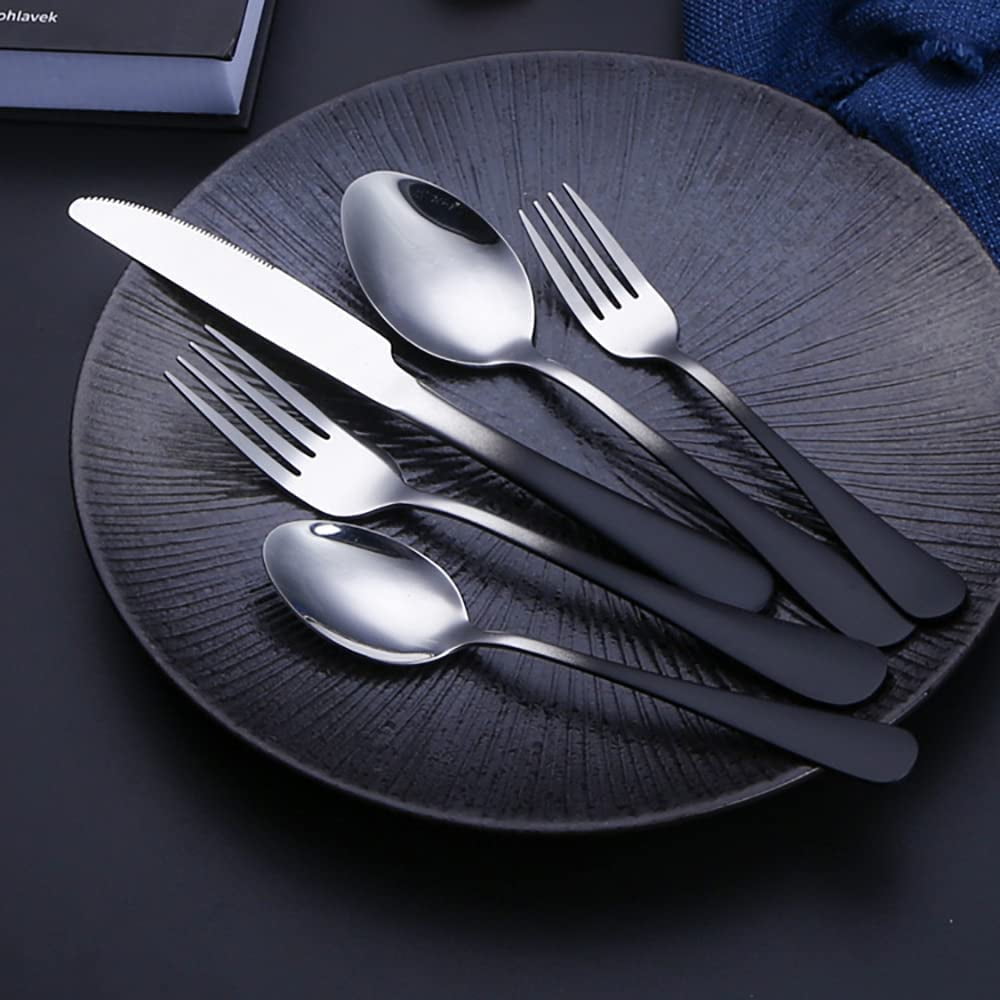 Gold Silverware Set 80-piece Flatware Set Gradient Cutlery Set Service ...