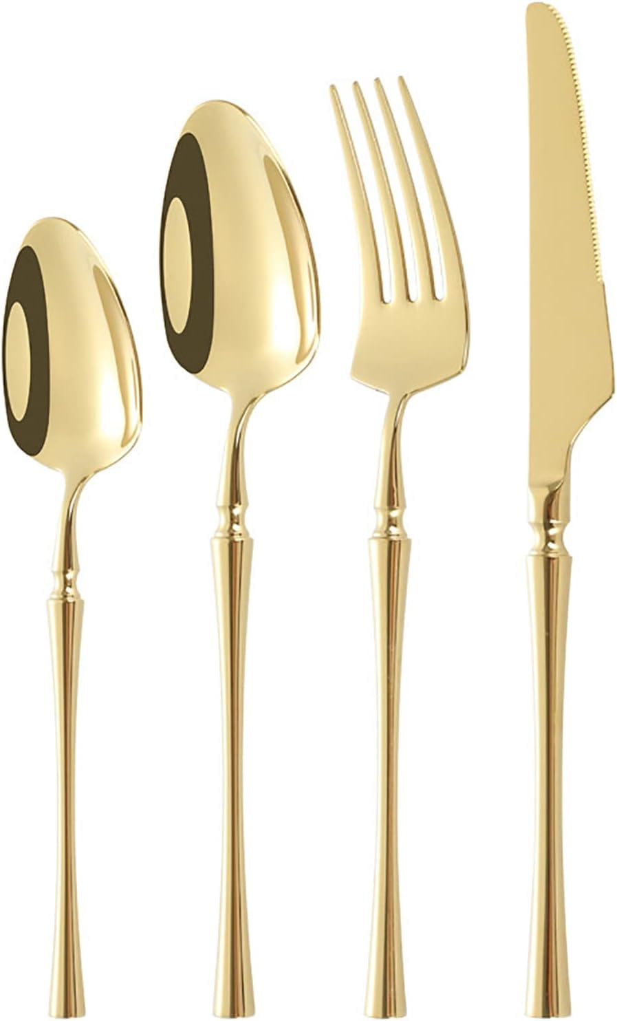 Gold Silverware Set Durable 18/10 Stainless Steel Flatware Sets Nice ...