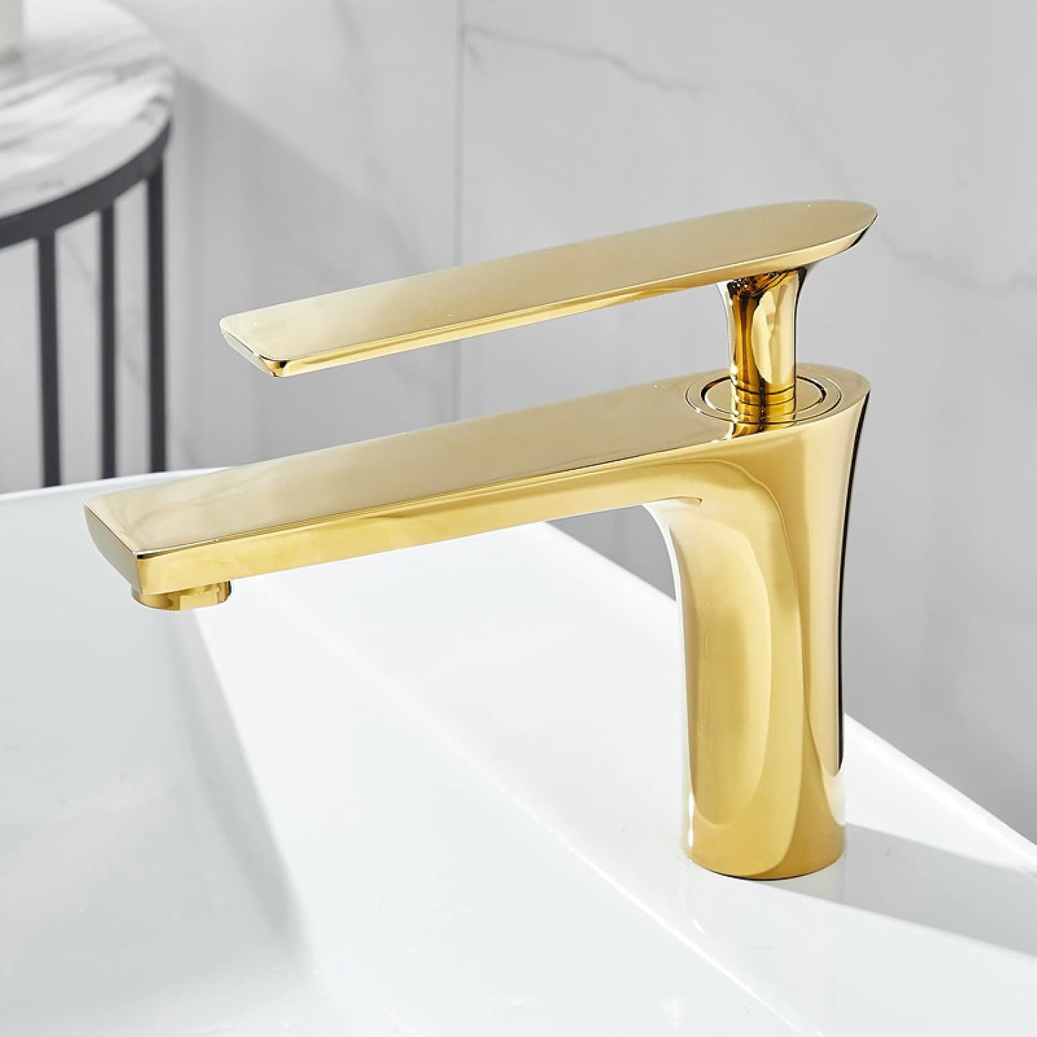 Gold Single Hole Bathroom Faucet for Bathroom Sink Single Handle Faucet ...