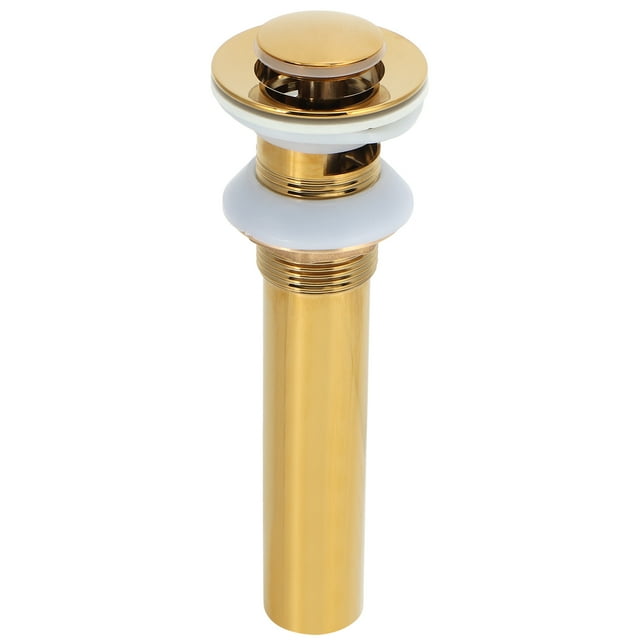 Gold Sink Drain without Overflow Anti Clog Bathroom Faucet Wash Basin ...