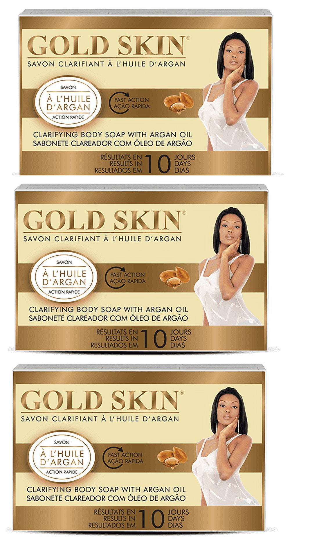 Gold Skin Moisturizing and Brightening Body Soap with Argan Oil for ...